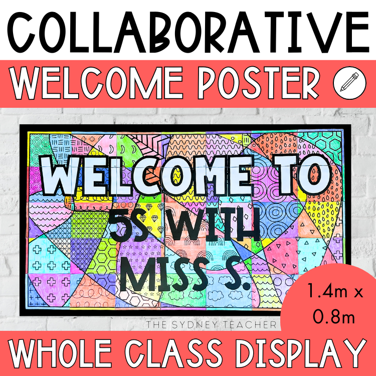 Collaborative Welcome Poster - Whole Class Display for Back to School ⭐ ...