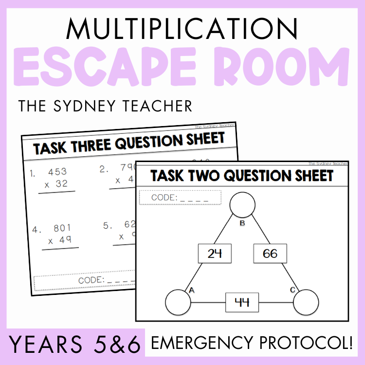 Multiplication Escape Room | Year 5 & 6 ⭐️ The Sydney Teacher