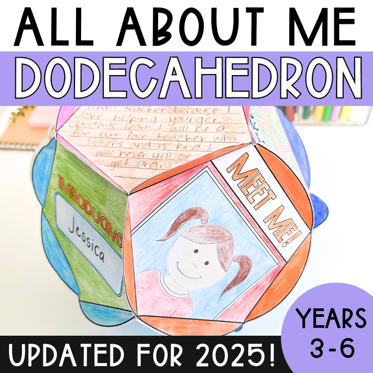 All About Me Dodecahedron (Back to School 2025) ⭐️ The Sydney Teacher