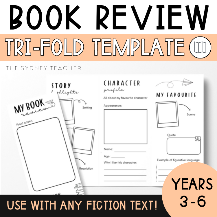 Book Review Tri-Fold | Perfect for Book Week! ⭐️ The Sydney Teacher