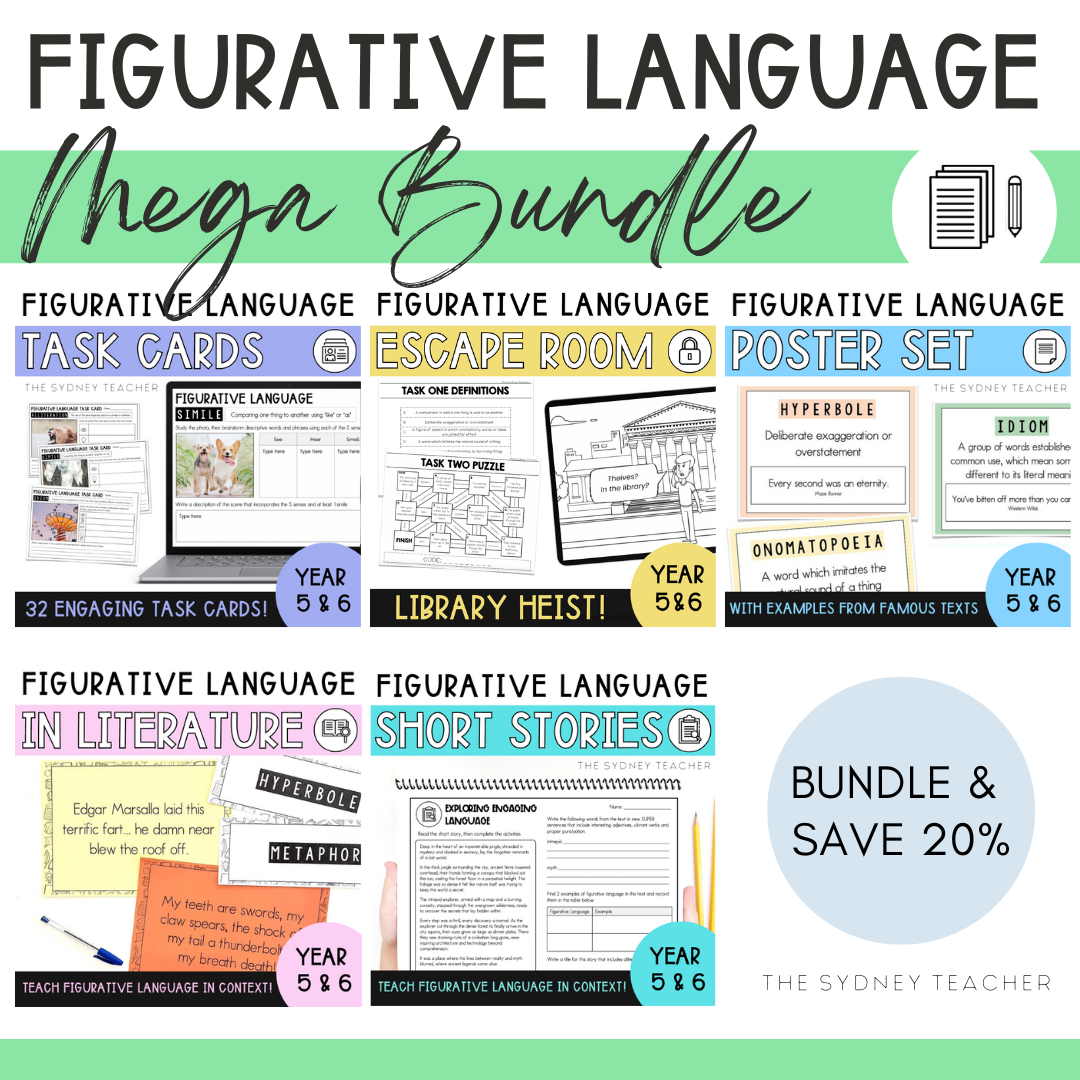 Figurative Language in Literature MEGA Bundle ⭐️ The Sydney Teacher