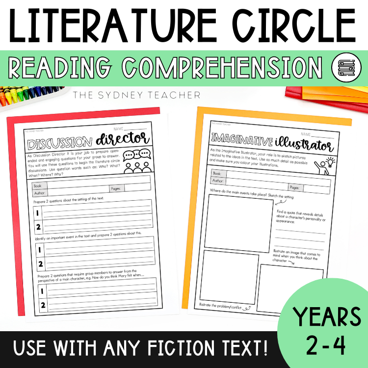 Lower Primary Literature Circle Templates ⭐️ The Sydney Teacher