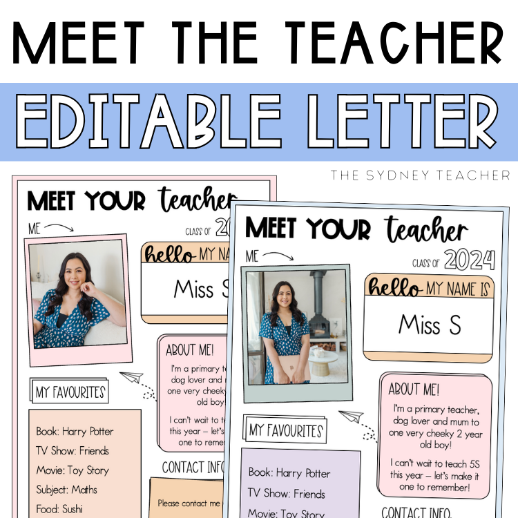 ‘Meet the Teacher’ Editable Letter ⭐️ The Sydney Teacher