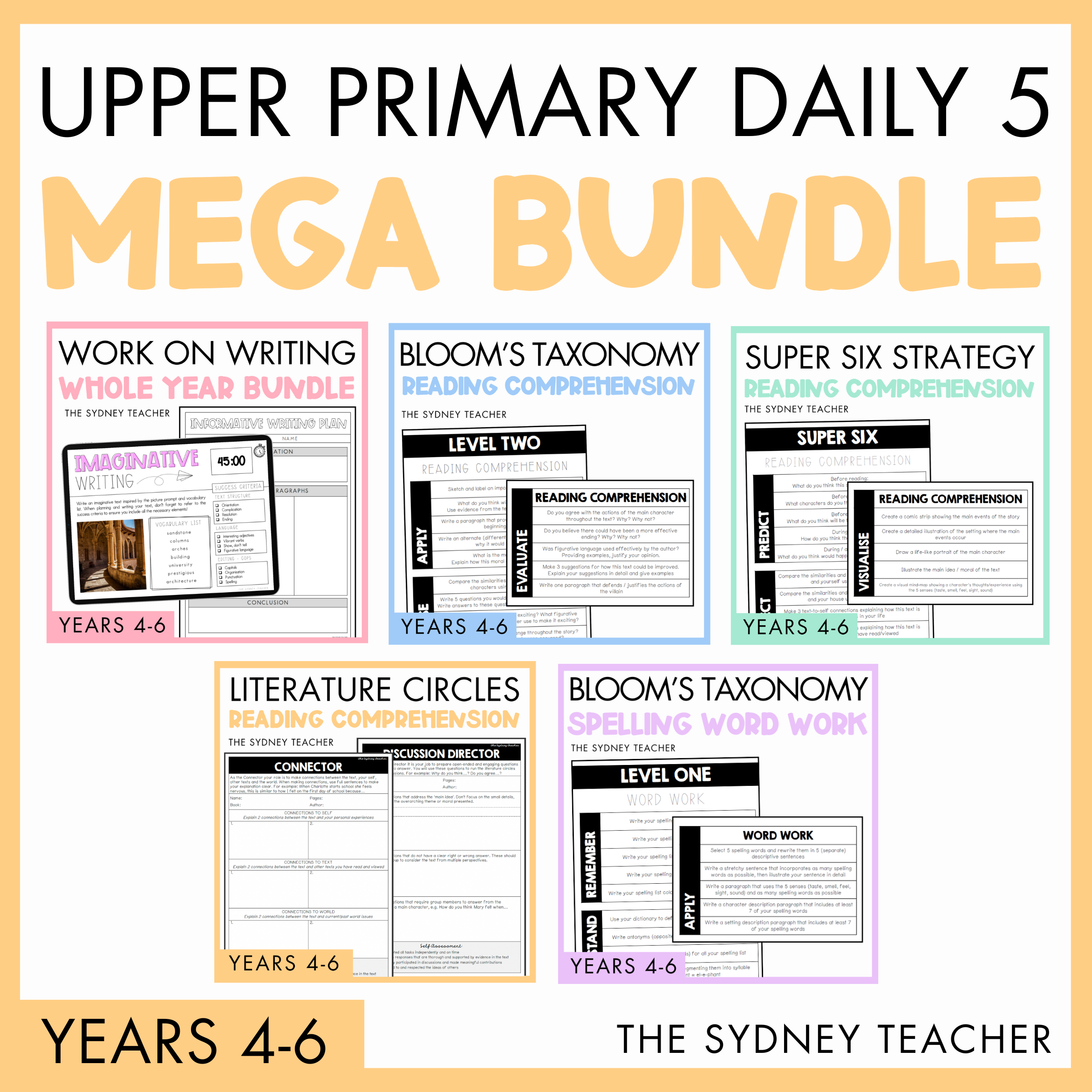 Daily 5 MEGA Bundle for Upper Primary ⭐️ The Sydney Teacher