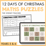 12 Days of Christmas Maths Puzzles ⭐️ The Sydney Teacher