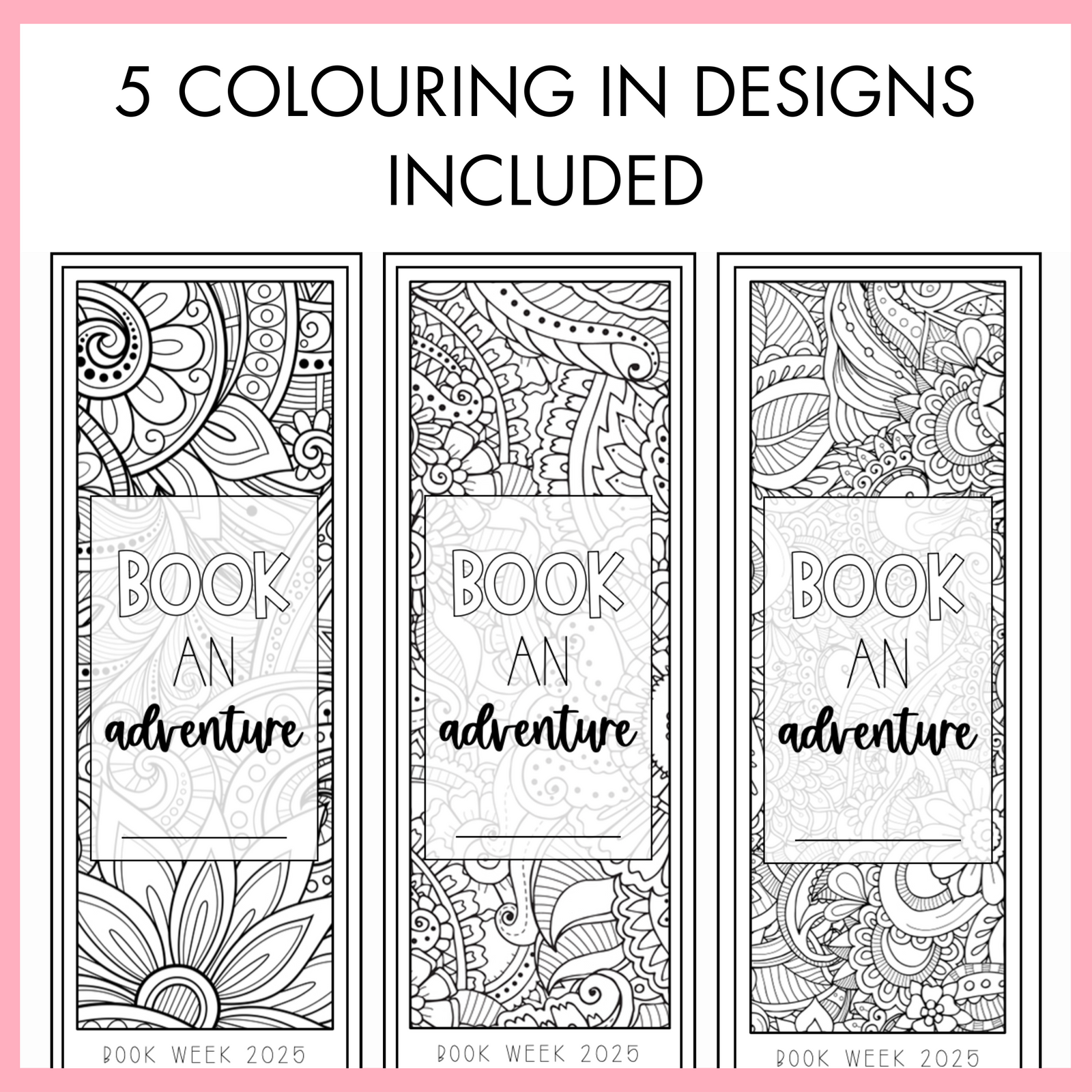 Book Week ‘Book an Adventure’ Colouring In Bookmarks 2025 ⭐️ The Sydney ...