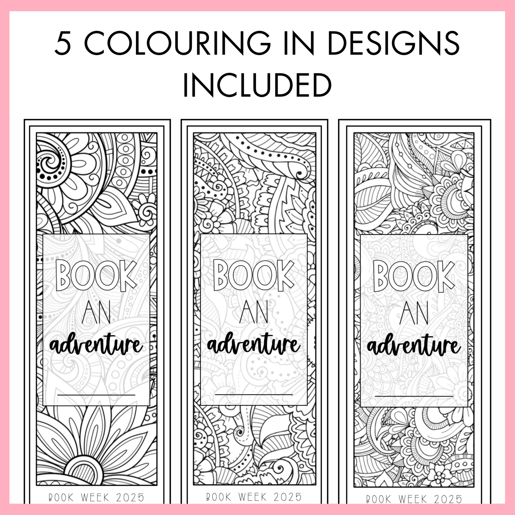 Book Week ‘Book an Adventure’ Colouring In Bookmarks 2025 ⭐️ The Sydney ...