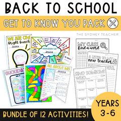Back to School 'Get to Know You' Pack ⭐️ The Sydney Teacher