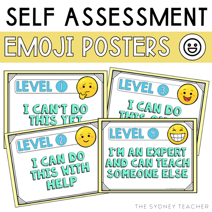 Emoji Self Assessment 4-Point Scale ⭐️ The Sydney Teacher