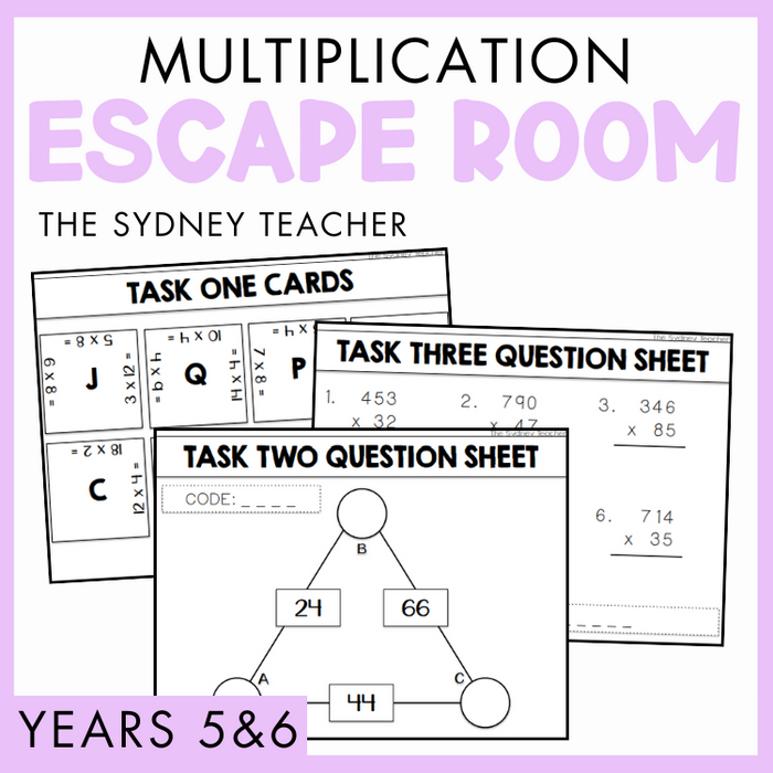 Maths Escape Room MEGA Bundle | Year 5 & 6 ⭐️ The Sydney Teacher