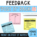 Feedback 'Post It' Pack | Print Directly Onto Sticky Notes! ⭐️ The ...