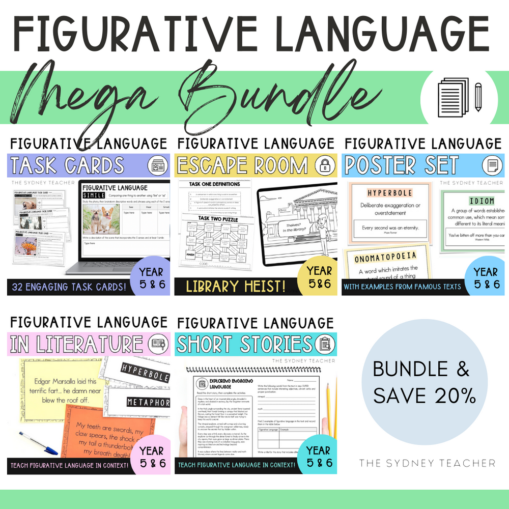 Figurative Language in Literature MEGA Bundle ⭐️ The Sydney Teacher