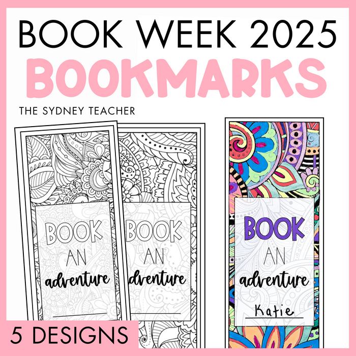 Book Week ‘Book an Adventure’ Colouring In Bookmarks 2025 ⭐️ The Sydney ...