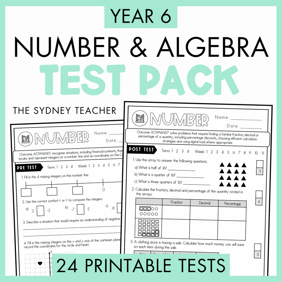Year 6 Maths Test MEGA Bundle ⭐️ The Sydney Teacher