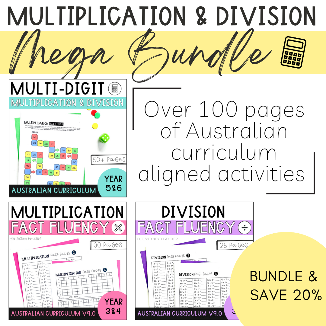 Multiplication & Division MEGA Bundle | Years 3-6 ⭐️ The Sydney Teacher