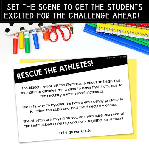 Olympics Themed Team Building Escape Room Years 3-6 ⭐️ The Sydney Teacher