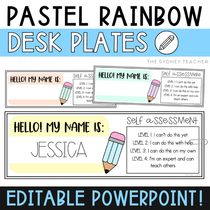 Pastel Rainbow Visual Timetable ⭐️ The Sydney Teacher