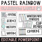 Pastel Rainbow Tote Tray / Classroom Labels ⭐️ The Sydney Teacher