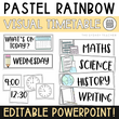 Pastel Rainbow Visual Timetable ⭐️ The Sydney Teacher