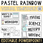 Pastel Rainbow Visual Timetable ⭐️ The Sydney Teacher