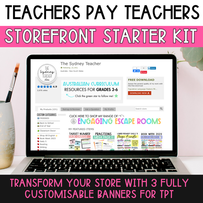 Teachers Pay Teachers Storefront Starter Kit ⭐️ The Sydney Teacher
