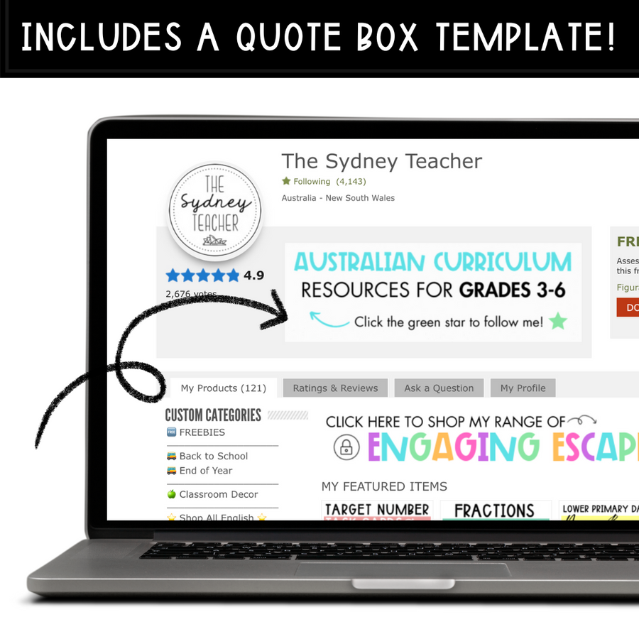 Teachers Pay Teachers Storefront Starter Kit ⭐️ The Sydney Teacher