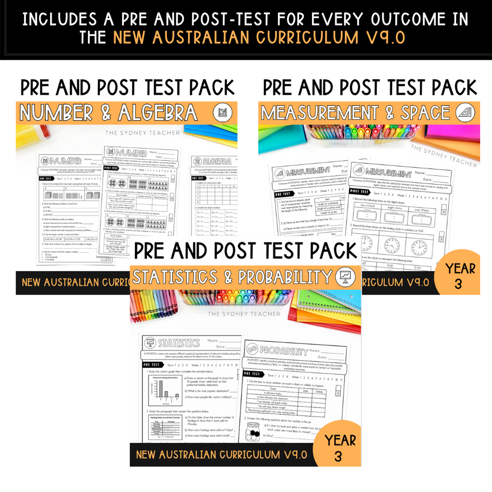 Year 3 Test MEGA Bundle ⭐️ The Sydney Teacher