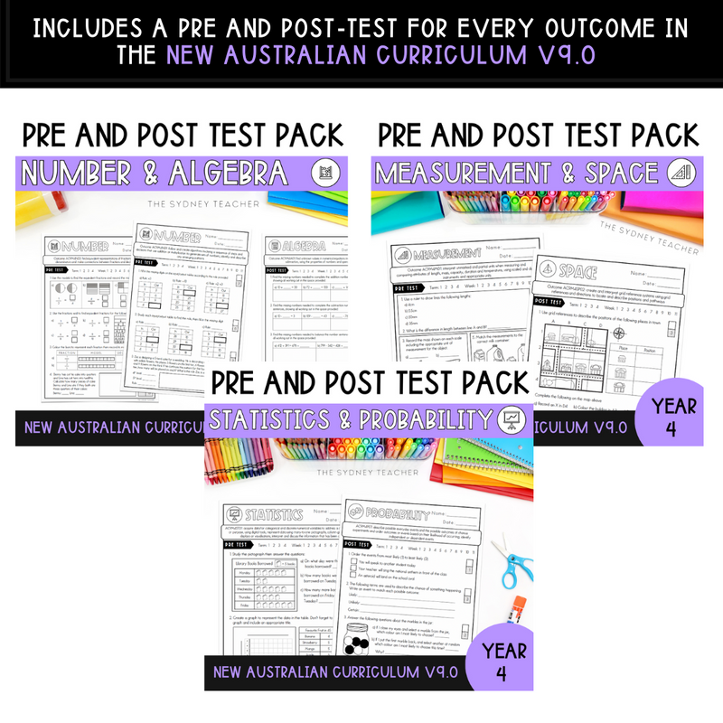 Year 4 Test MEGA Bundle ⭐️ The Sydney Teacher