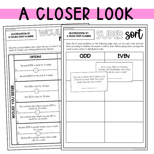 Year 5 Number & Algebra Pack: Multiplication Problem Solving (AC9M5N06 ...