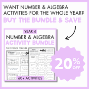 Year 4 Number & Algebra Pack: Find Unknown Values in Addition ...