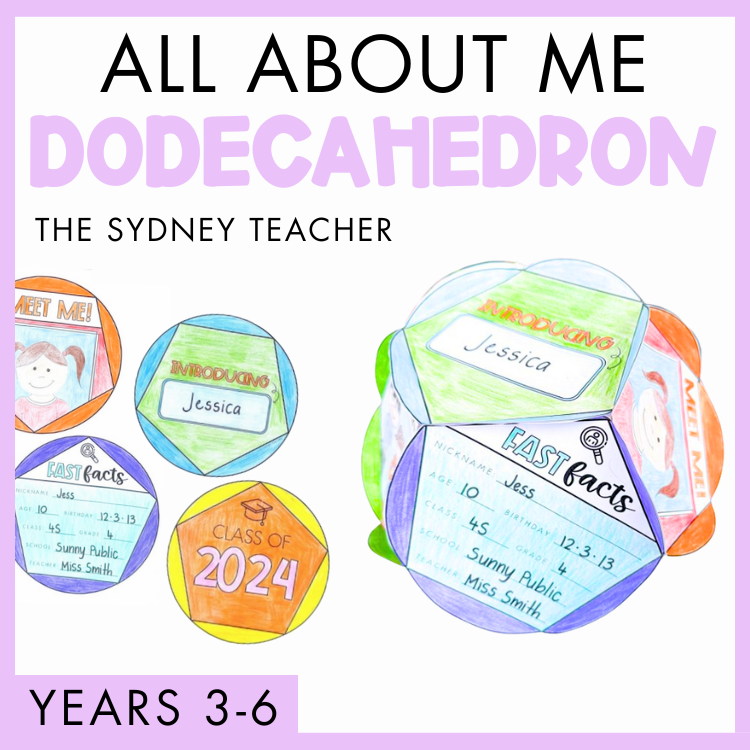 All About Me Dodecahedron (Back to School 2025) ⭐️ The Sydney Teacher