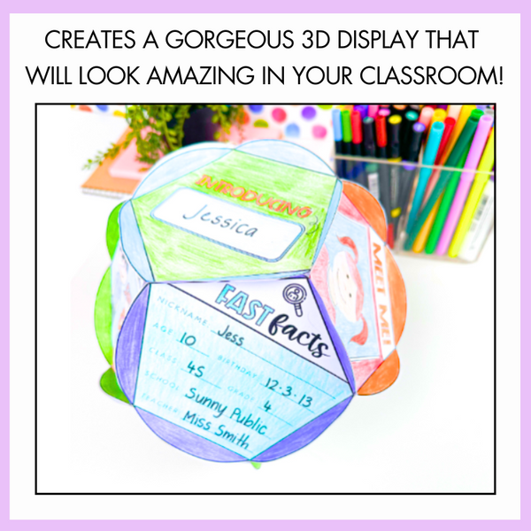 All About Me Dodecahedron (Back to School 2026) ⭐️ The Sydney Teacher
