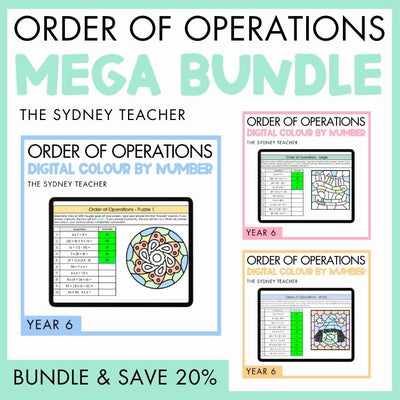 Order of Operations | Digital Colour by Number MEGA Bundle ⭐️ The ...