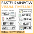 Pastel Rainbow Visual Timetable ⭐️ The Sydney Teacher