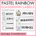 Pastel Rainbow Tote Tray / Classroom Labels ⭐️ The Sydney Teacher