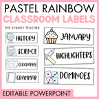 Pastel Rainbow Tote Tray / Classroom Labels ⭐️ The Sydney Teacher