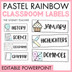 Pastel Rainbow Tote Tray / Classroom Labels ⭐️ The Sydney Teacher