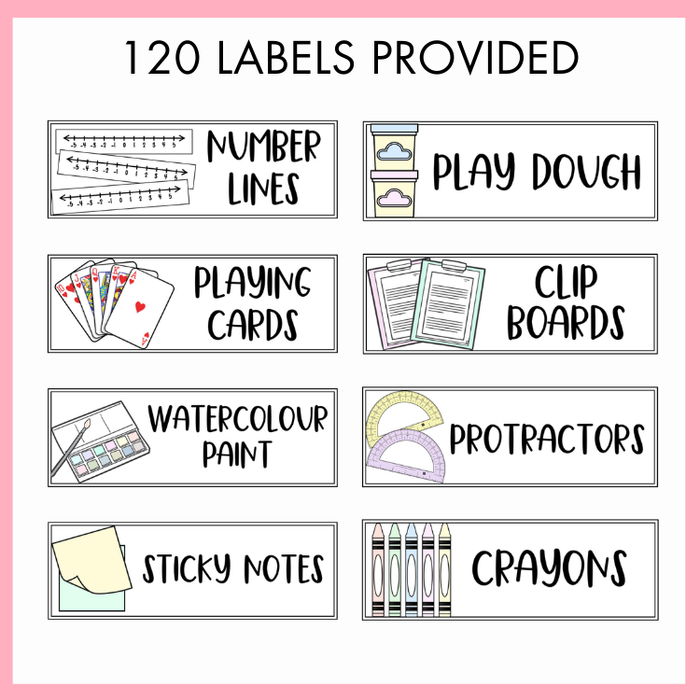 Pastel Rainbow Tote Tray / Classroom Labels ⭐️ The Sydney Teacher