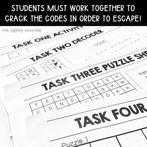 Logic Puzzle / Team Building Escape Room Year 3 & 4 [Volume 1]