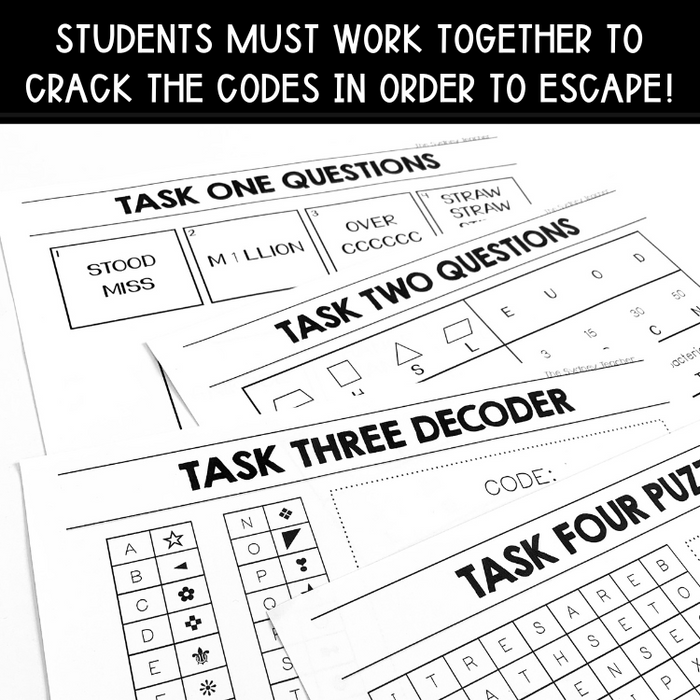 Logic Puzzle / Team Building Escape Room | Year 5 & 6 [Volume 1] ⭐️ The ...