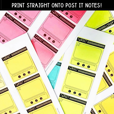 Feedback & Learning Target Sticky 'Post It' Notes Bundle ⭐️ The Sydney ...