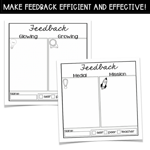 Feedback 'Post It' Pack | Print Directly Onto Sticky Notes! ⭐️ The ...