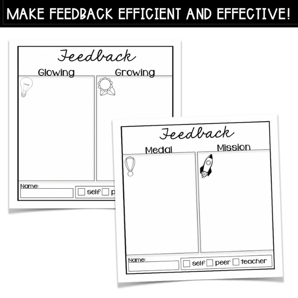 Feedback 'Post It' Pack | Print Directly Onto Sticky Notes! ⭐️ The ...