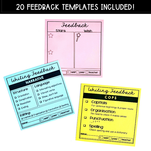 Feedback 'Post It' Pack | Print Directly Onto Sticky Notes! ⭐️ The ...