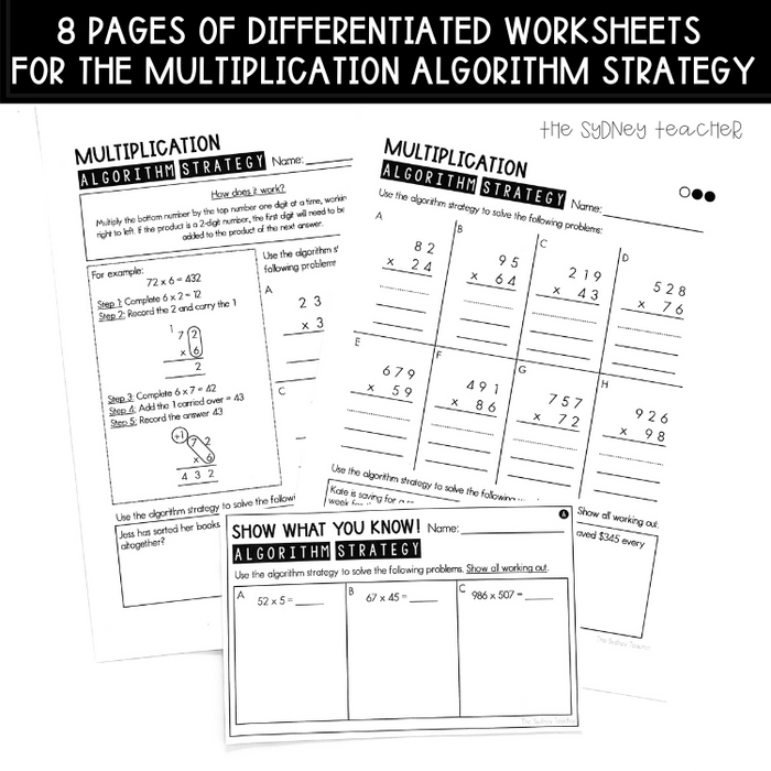 Multi-Digit Multiplication and Division Pack ⭐️ The Sydney Teacher
