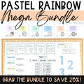 Pastel Rainbow Tote Tray / Classroom Labels | The Sydney Teacher
