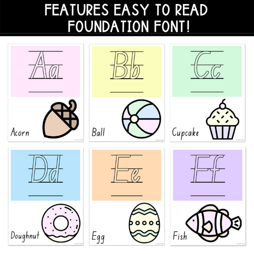 Pastel Rainbow Alphabet Posters ⭐️ The Sydney Teacher