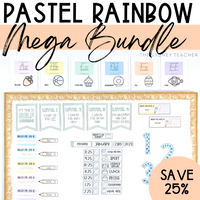 Pastel Rainbow Visual Timetable ⭐️ The Sydney Teacher