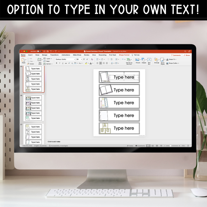 Pastel Rainbow Visual Timetable ⭐️ The Sydney Teacher